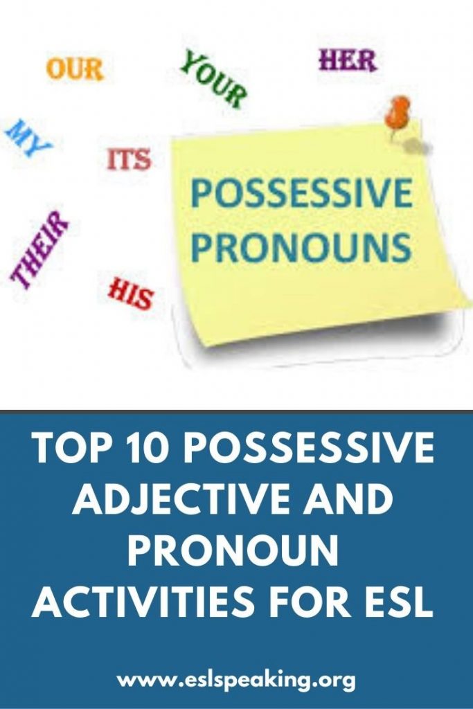 ESL Activities for Possessive Pronouns | How to Teach Possessive