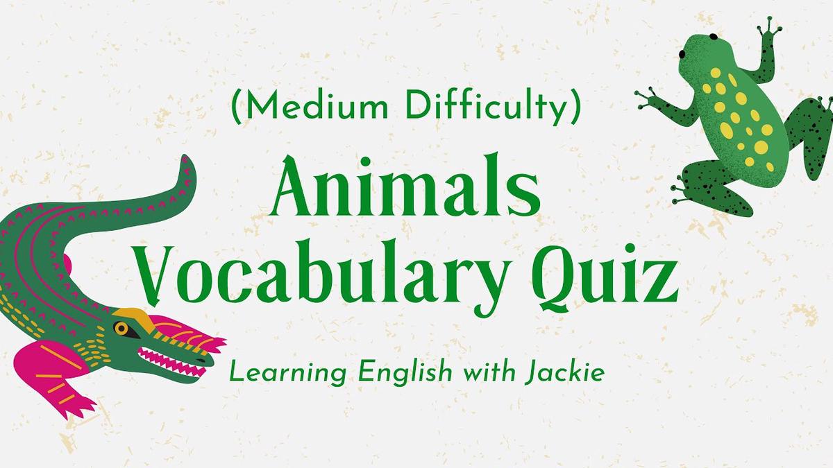 Animals Vocabulary Quiz (Medium Difficulty) | Fun ESL Animal Game ...