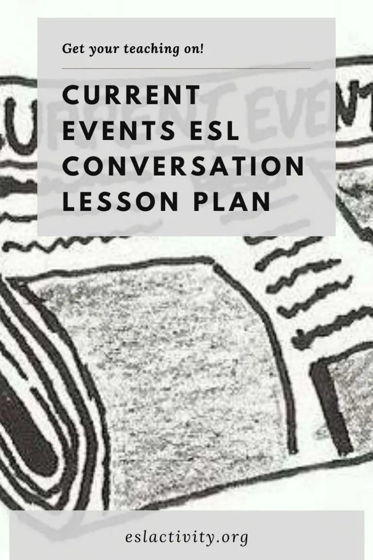 Current Events ESL Conversation Lesson Plan | ESL Activities
