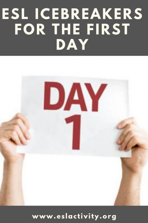 First Day English Class Activities | ESL First Day of Class