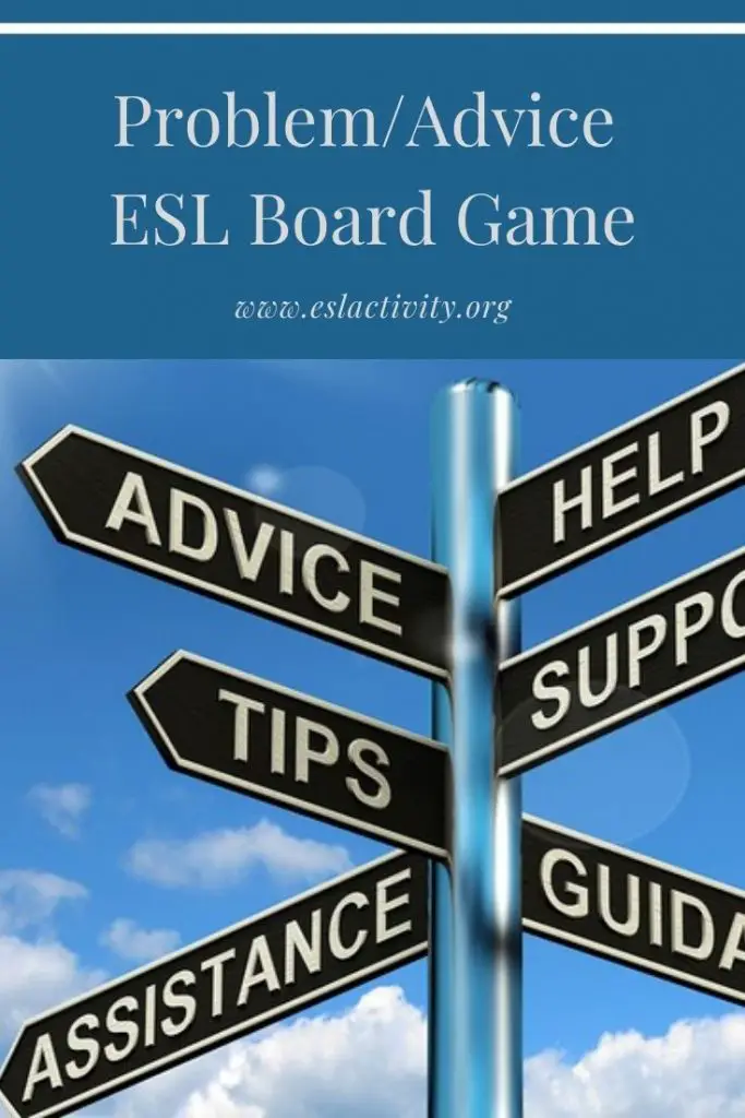 Problem-Advice Board Game | 4-Skills ESL Activity for Kids or Adults Problem-Advice Board Game | 4-Skills ESL Activity for Kids or Adults