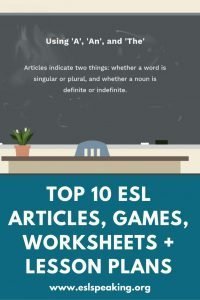 Teach Articles? ESL Articles Practice, Activities & Worksheets