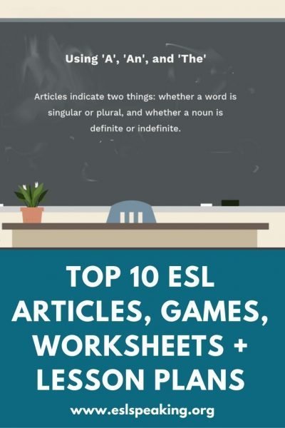 Teach Articles? ESL Articles Practice, Activities & Worksheets
