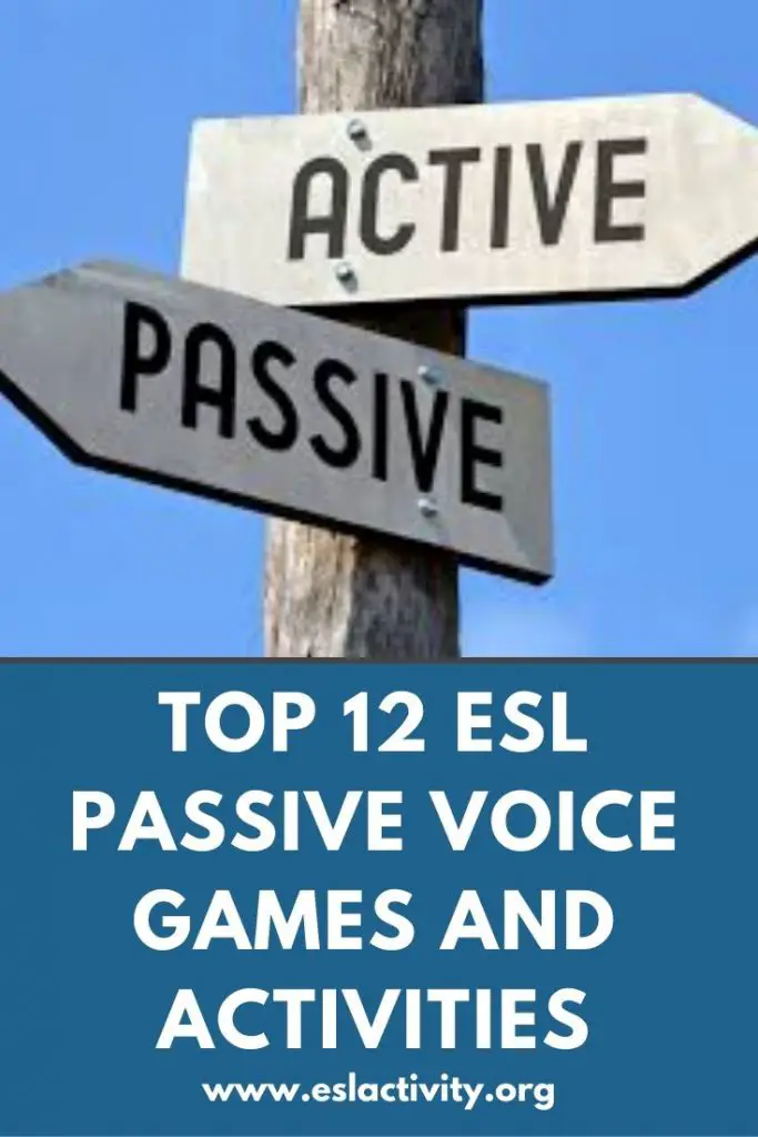 Passive Games And Activities For ESL Resources For Passive Voice Passive Games And Activities For ESL Resources For Passive Voice