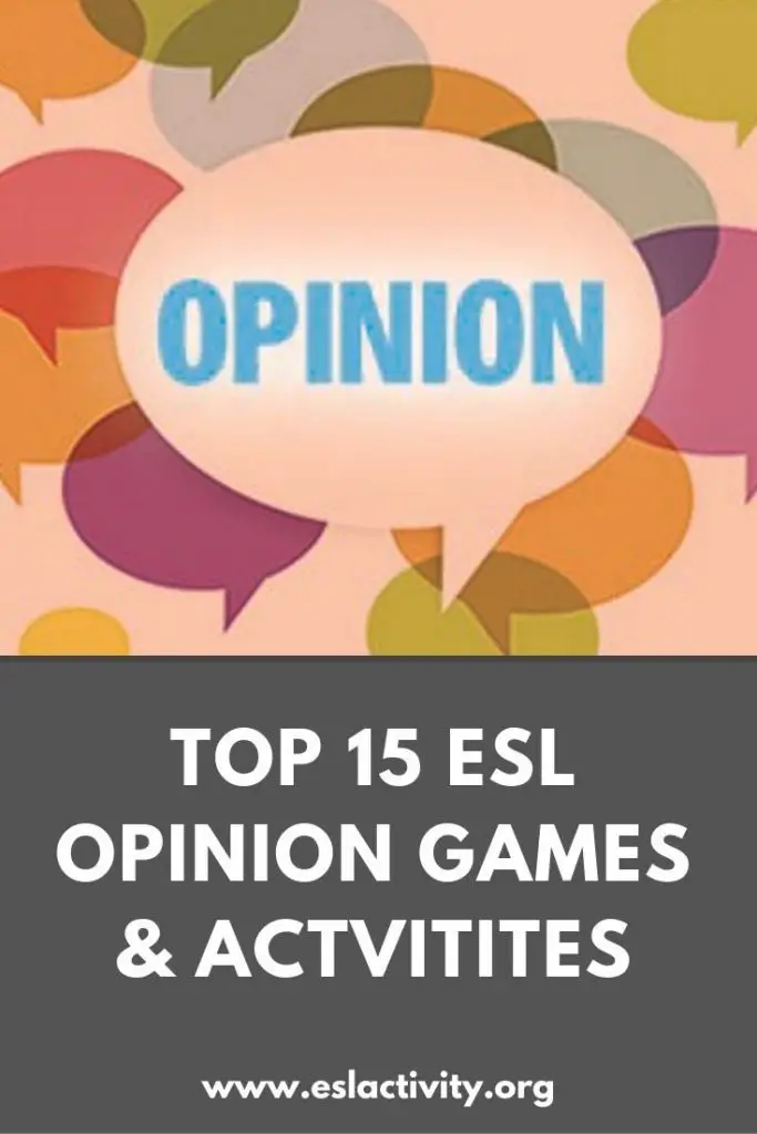 Opinion Games and Activities for ESL | ESL Activities