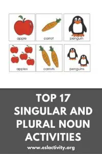 Singular and Plural Nouns: Games, Activities, and Lesson Plans