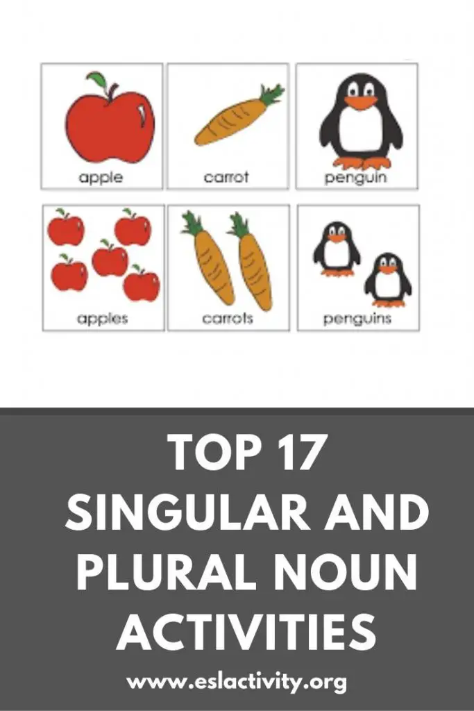 Singular and Plural Nouns: Games, Activities, and Lesson Plans