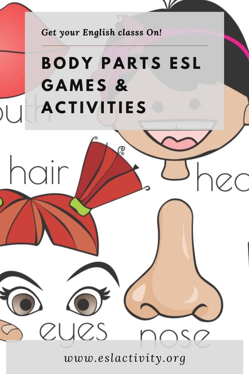 ESL Body Parts Games Activities Body Parts ESL Worksheets