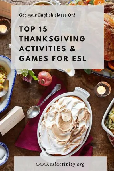 Thanksgiving for ESL Students: Games, Activities & Lesson Plans