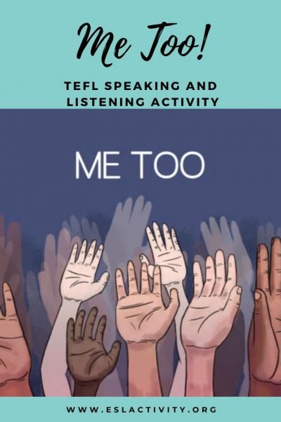 Me Too! ESL Speaking and Listening Activity | ESL Activities