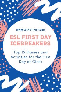First Day English Class Activities | ESL First Day of Class