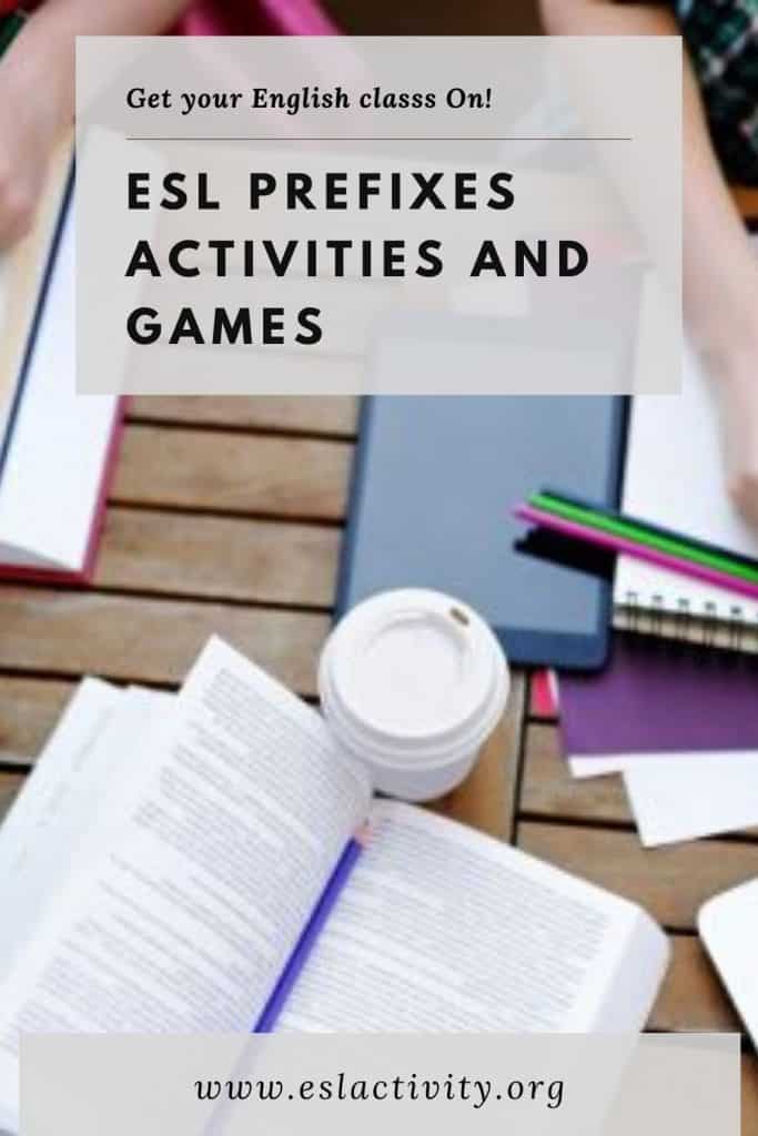 Prefix Activities, Games, Worksheets and Lesson Plans for ESL