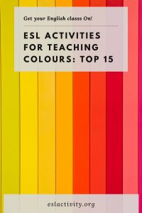 Colors ESL Games, Activities, Worksheets, Lesson Plans & More