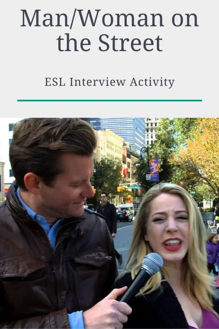 Man/Woman on the Street ESL Interview Activity | ESL Activities
