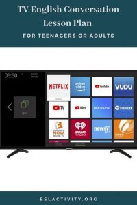 TV ESL Conversation Lesson Plan for Teenagers & Adults