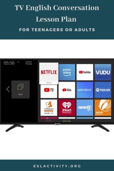TV ESL Conversation Lesson Plan for Teenagers & Adults