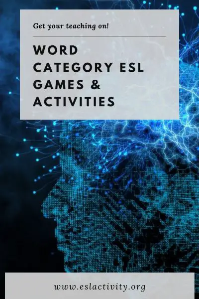 Word Categories Games & Activities for English Learners