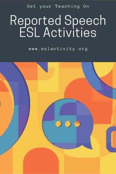 Reported Speech Game, Activity, PDFs, Lesson Plans, Worksheets