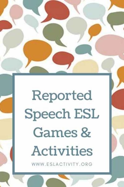 Reported Speech Game, Activity, PDFs, Lesson Plans, Worksheets