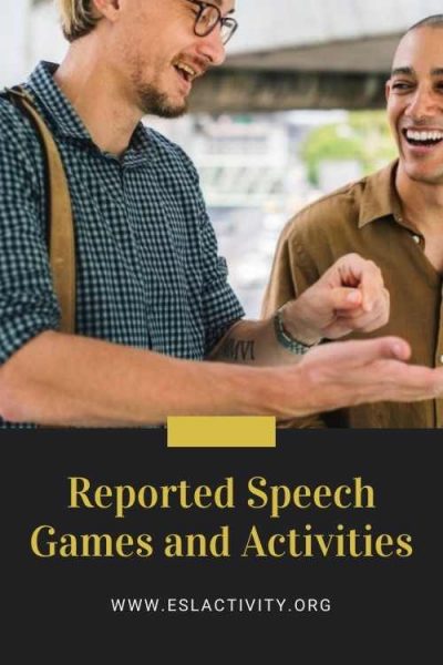 Reported Speech Game, Activity, PDFs, Lesson Plans, Worksheets