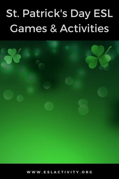 ESL St. Patrick's Day Vocabulary, Activities & Lesson Plans