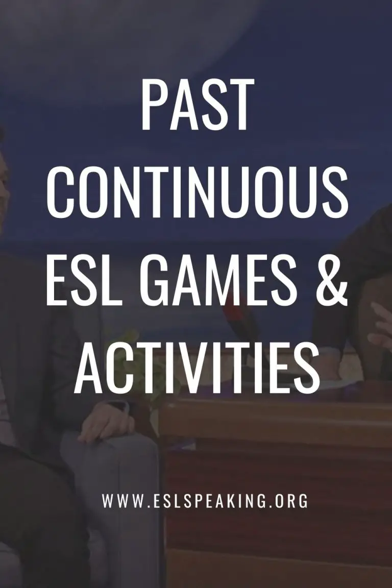 ESL Past Continuous Games, Activities, Worksheets, Lesson Plans