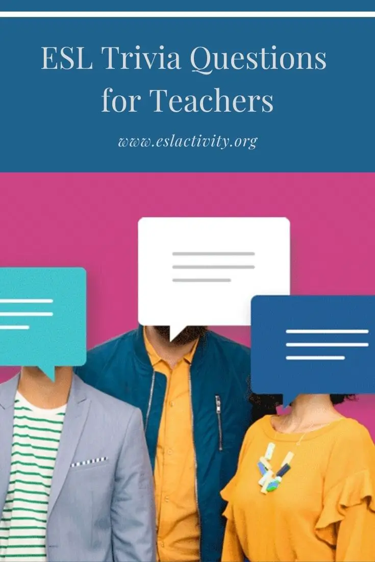 ESL Trivia Questions Teachers | Trivia for Elementary School