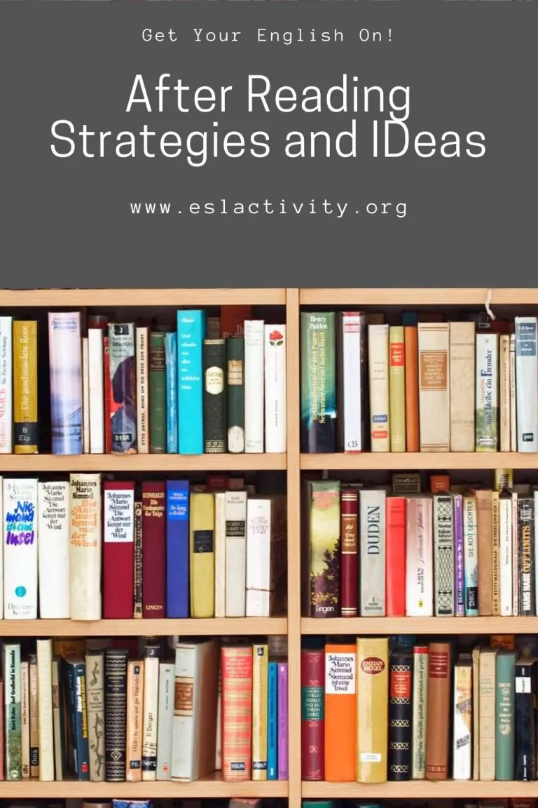 Post-Reading Activities English Learners | Ideas for After Reading