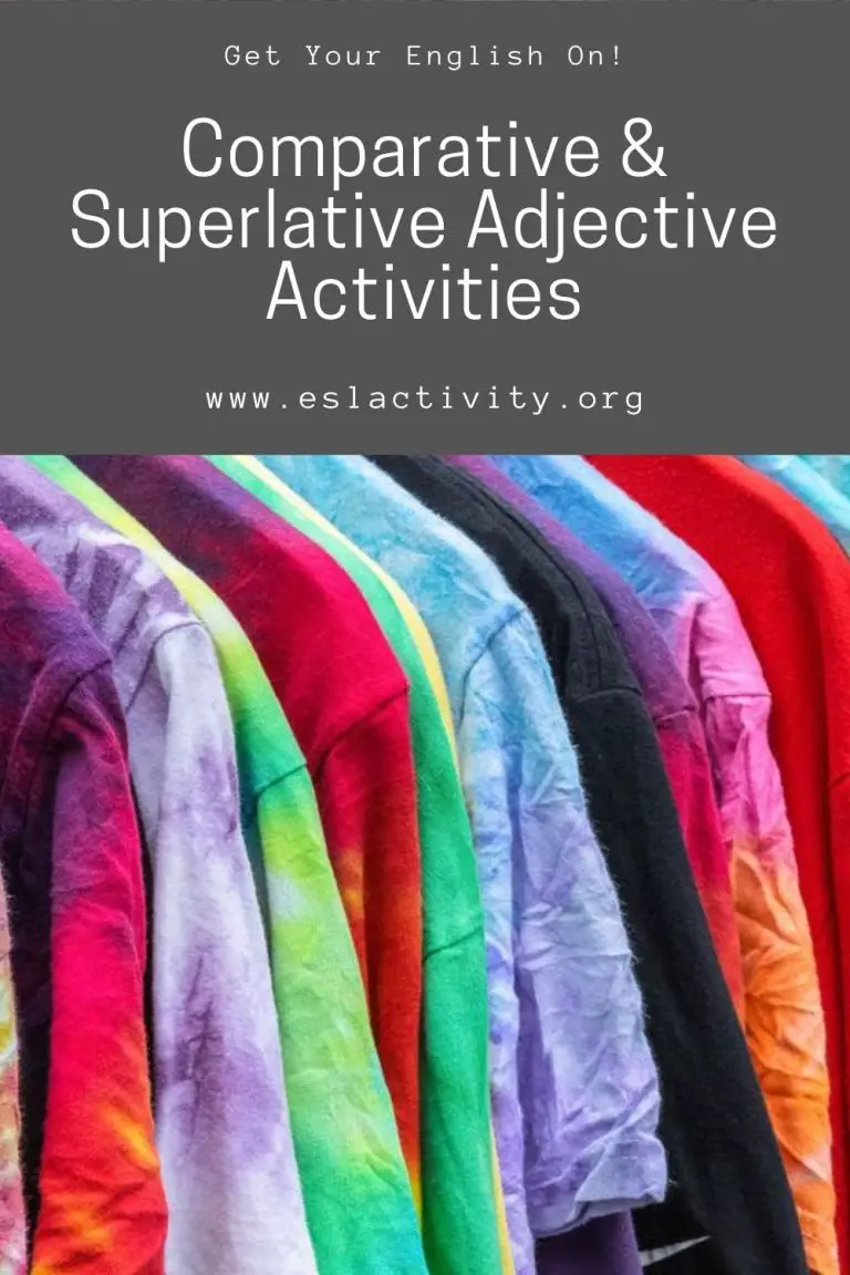 Comparative and Superlative Adjectives Games & Activities for ESL