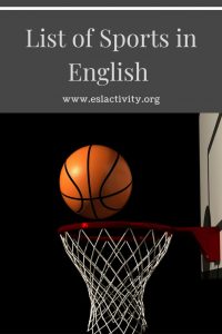 List of Sports: Different Types of Sports Names in English (with Pictures)