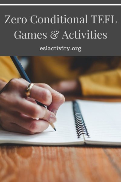 Zero Conditional Activities, Games, Lesson Plans & Worksheets