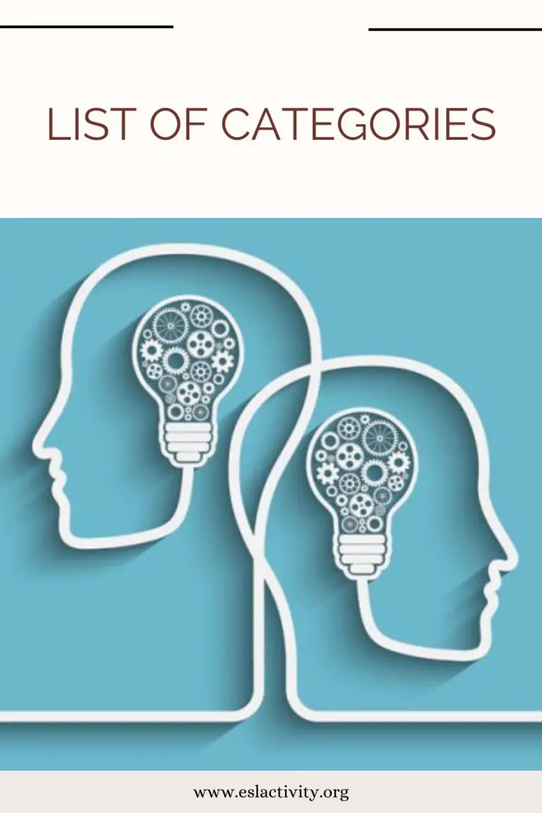 List of Categories: School, Science, People, In the World & More