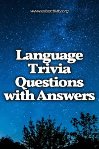 20+ Language Trivia Questions for Kids with Answers