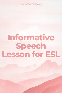 What is an Informative Speech? | ESL Presentation Lesson Tips